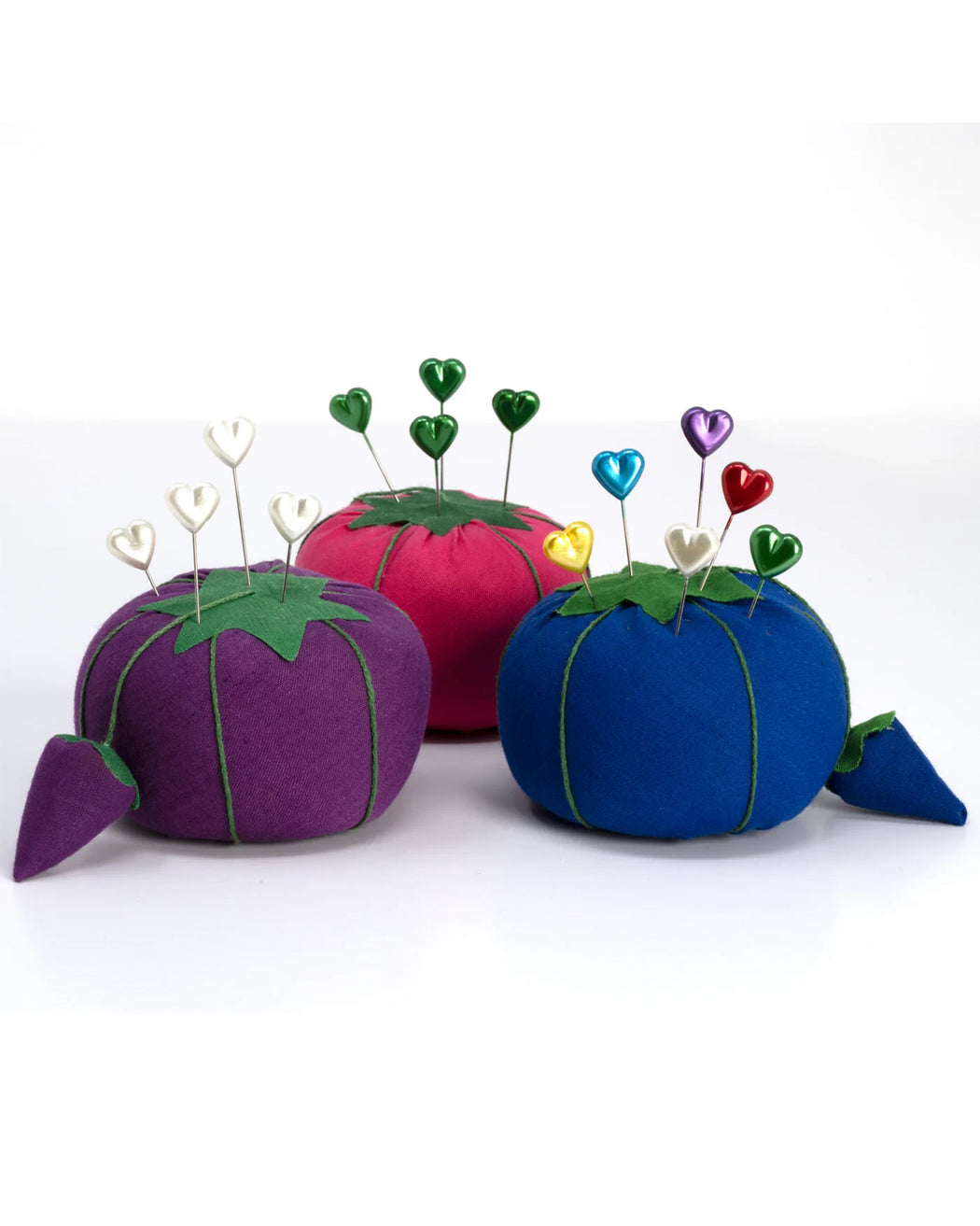 2-3/4" Tomato Pin Cushion with Strawberry Emery - Assorted Colors